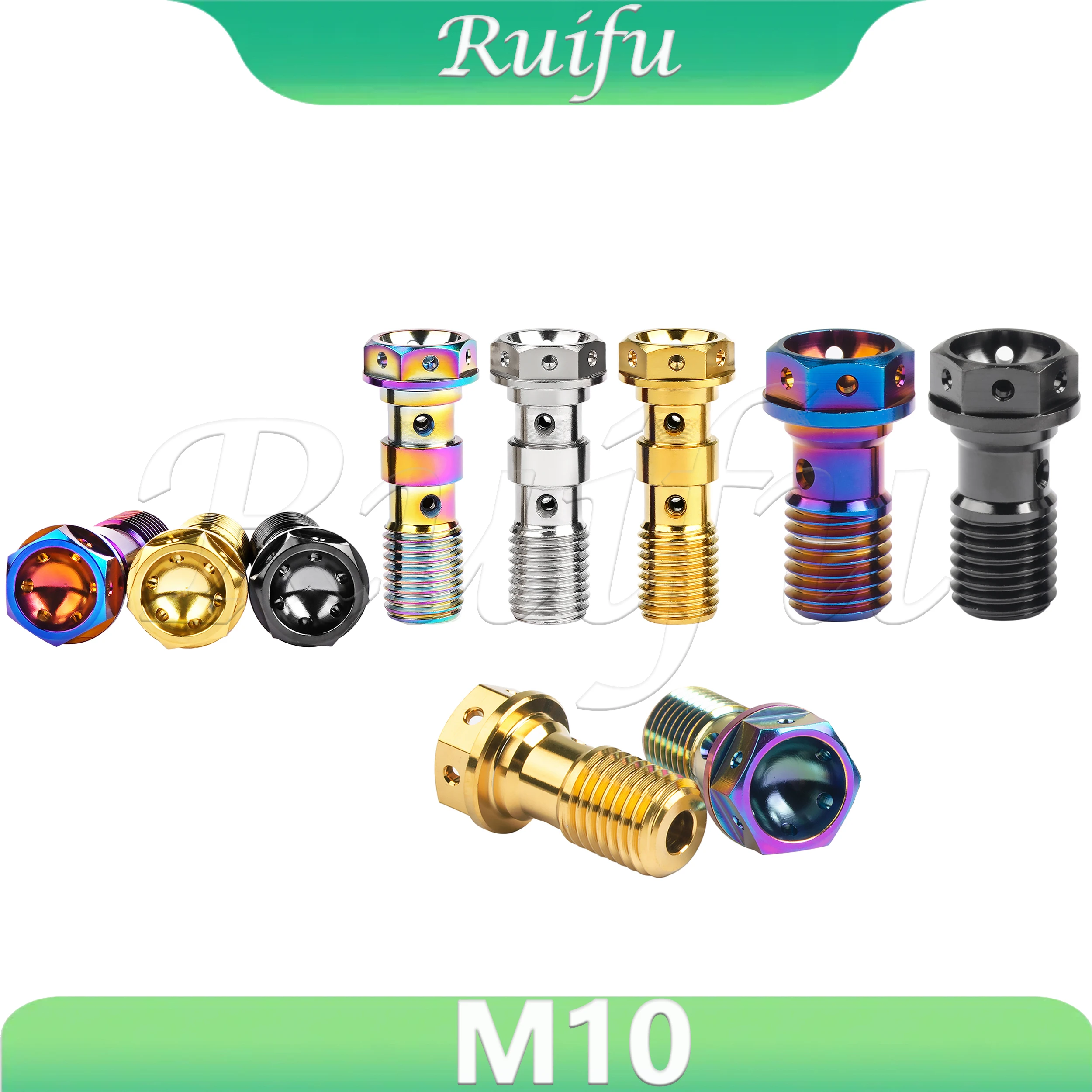 Ruifu Titanium Bolt M10 1.0/1.25mm Pitch Hexagon Hollow Flange Head for ...