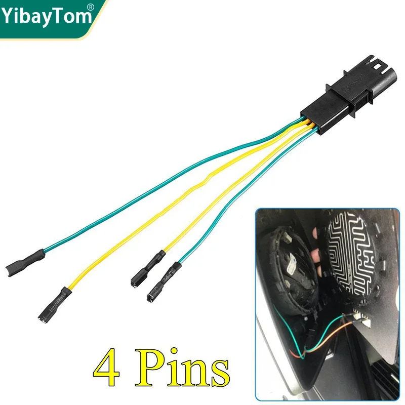 4Pins 12V Side Mirror Heating Function Connector Cable Wire for BMW X3 ...