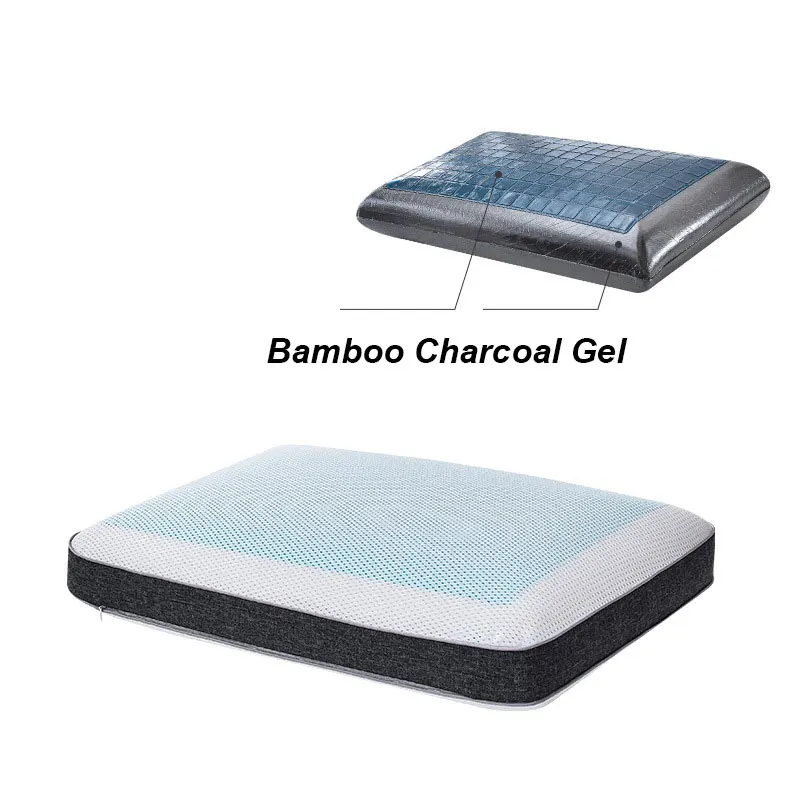 Almohada-de-Gel-de-carb-n-de-bamb-para-cuello-coj-n-ortop-dico-de ...