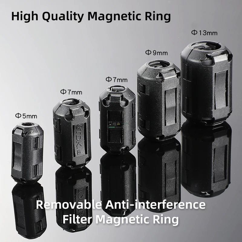 Audio-video-cable-anti-jamming-shield-jammer-demagnetization-ring-snap ...