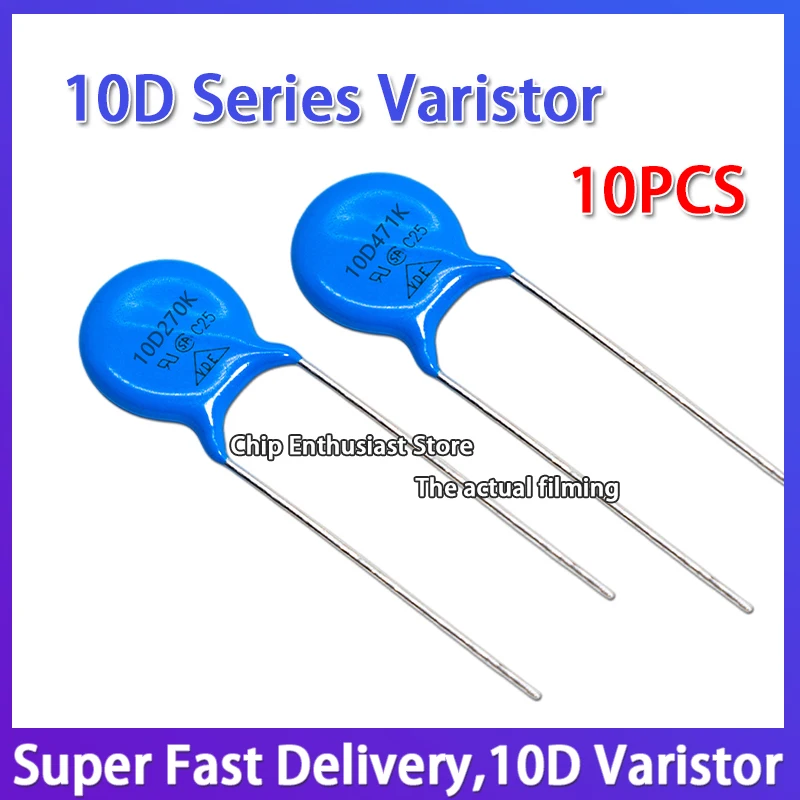 10pcs Varistors KD10 10D270K 330K 820K 101K 121K 151K 221K 331K 361K ...