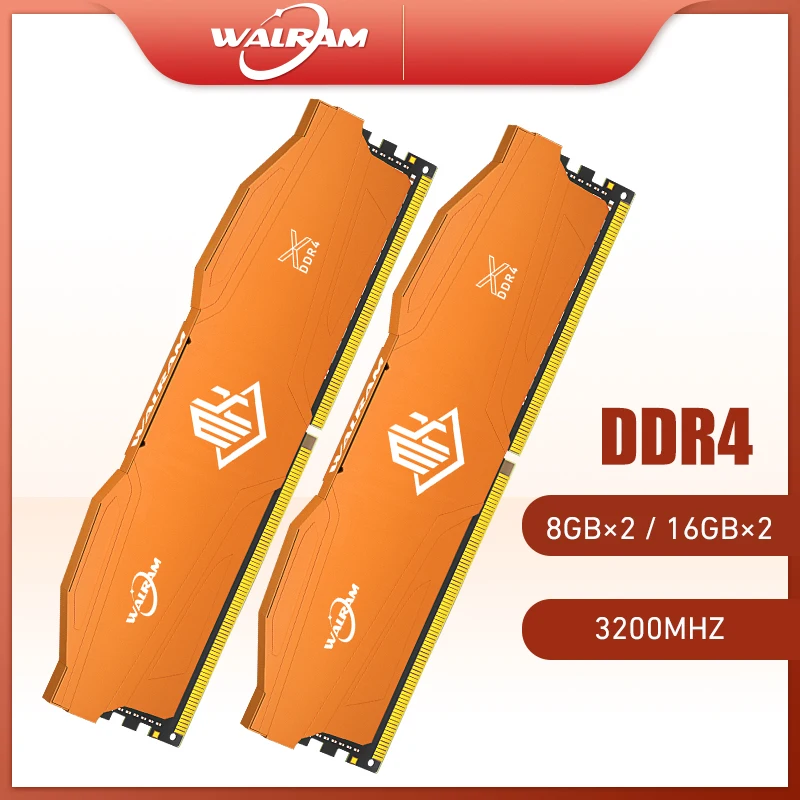 Memória do desktop 8gbx2 16gbx2 3200mhz udimm de walram ddr4 8gb 16gb com o canal duplo do ...
