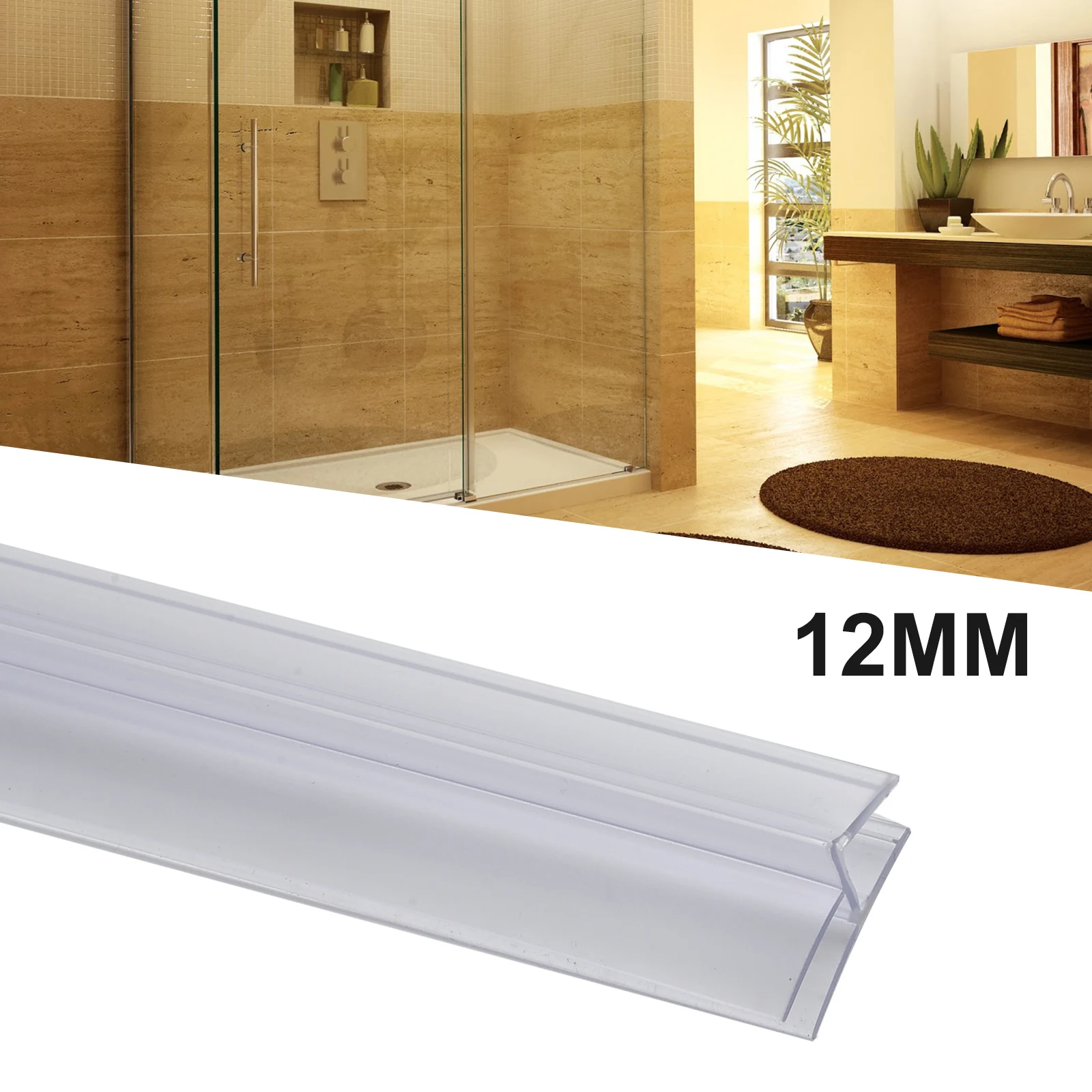 2Pc-Bathroom-Shower-Screen-Seal-Strip-PVC-4-6mm-50cm-Hardware-Glass ...