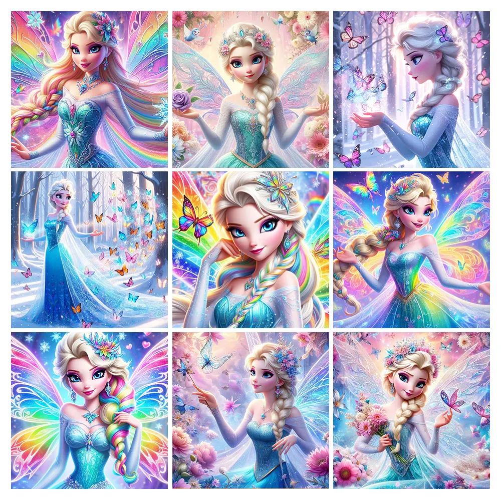 Disney-Frozen-5D-DIY-Diamond-Mosaic-Cartoon-Elsa-Diamond-Painting ...