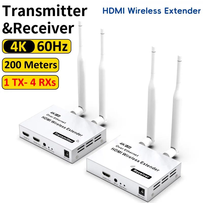 4K-200m-5-8GHz-Wireless-Transmitter-Receiver-Extender-1-TX-4-RX-Audio ...