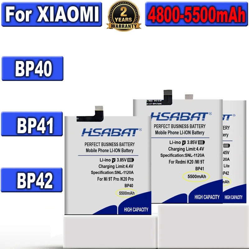 HSABAT BP40 BP41 BP42 Top Capacity Battery for Xiaomi Redmi Mi 9T Pro ...