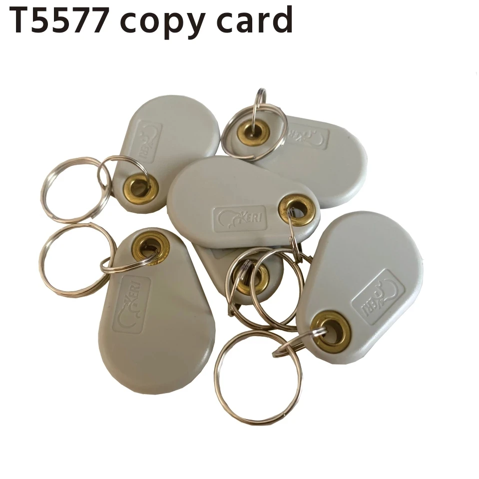 100Pcs-T5577-Rewritable-Programmable-RFID-125-KHz-Keychain-Keyfobs-Key ...