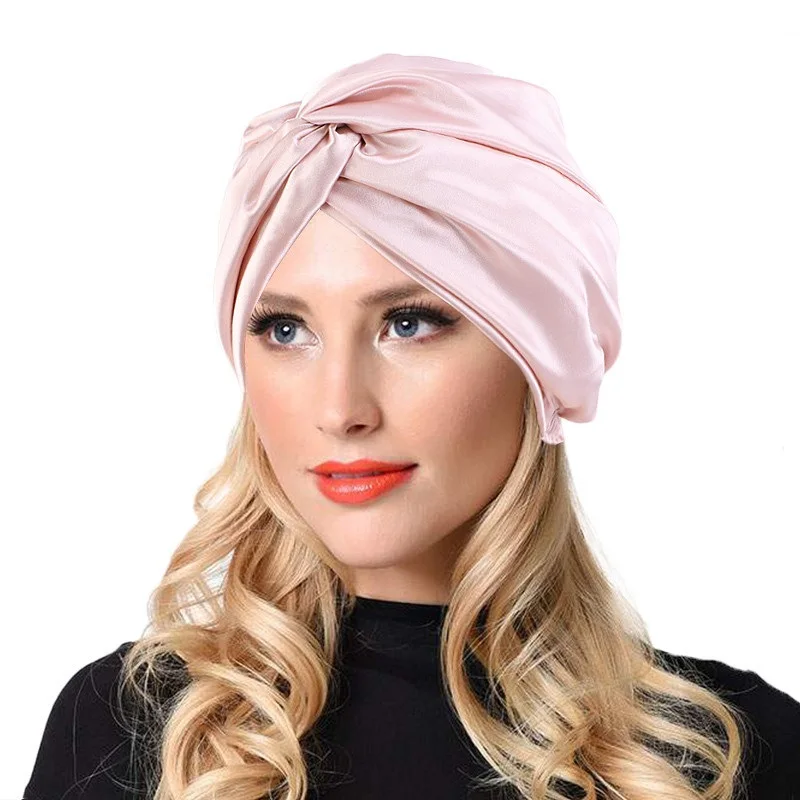 Muslim-Cross-Twist-Silky-Shower-Cap-Double-Layer-Nightcap-Women-Makeup ...