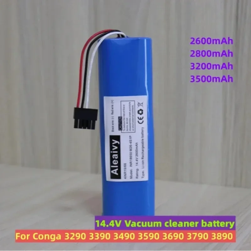 14-4v-2600mAh-Rechargeable-Li-ion-battery-For-Conga-3290-3390-3490-3590 ...