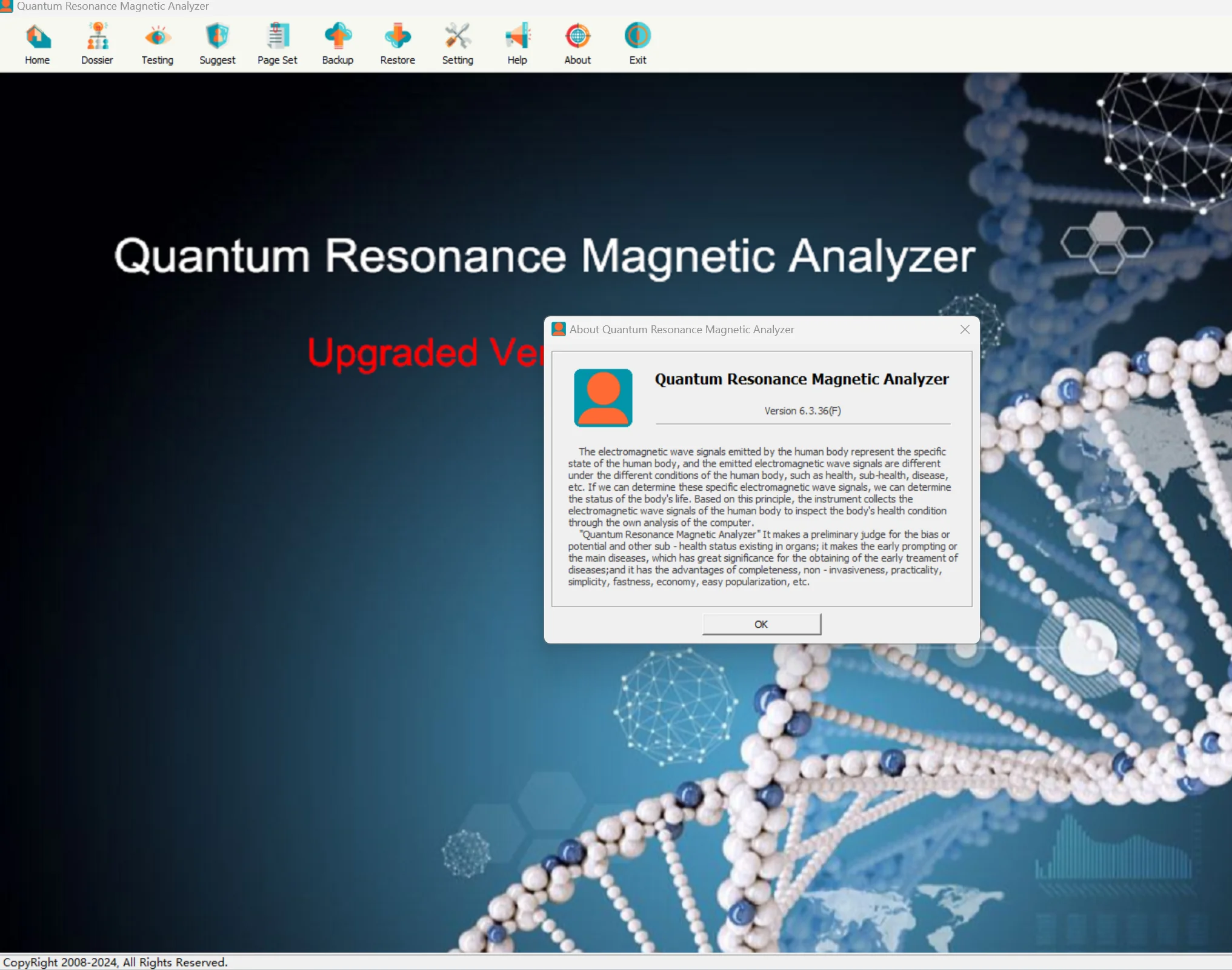 New Ver 6.3.24 Quantum Therapy Analyzer Real 54 Reports 9 In 1 Magnetic ...