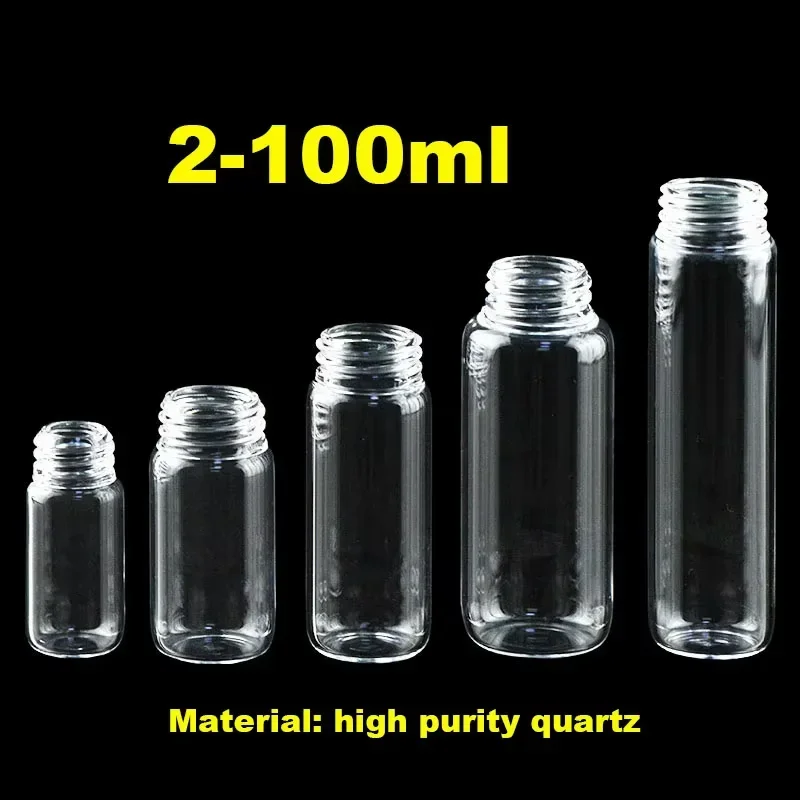 Quartz glass thread bottle screw sampling bottle sealed reagent bottle ...