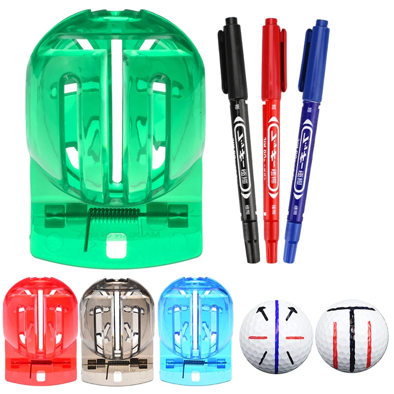 Golf-Ball-Line-Marker-Drawing-Tool-and-Marks-Pens-Set-Template ...