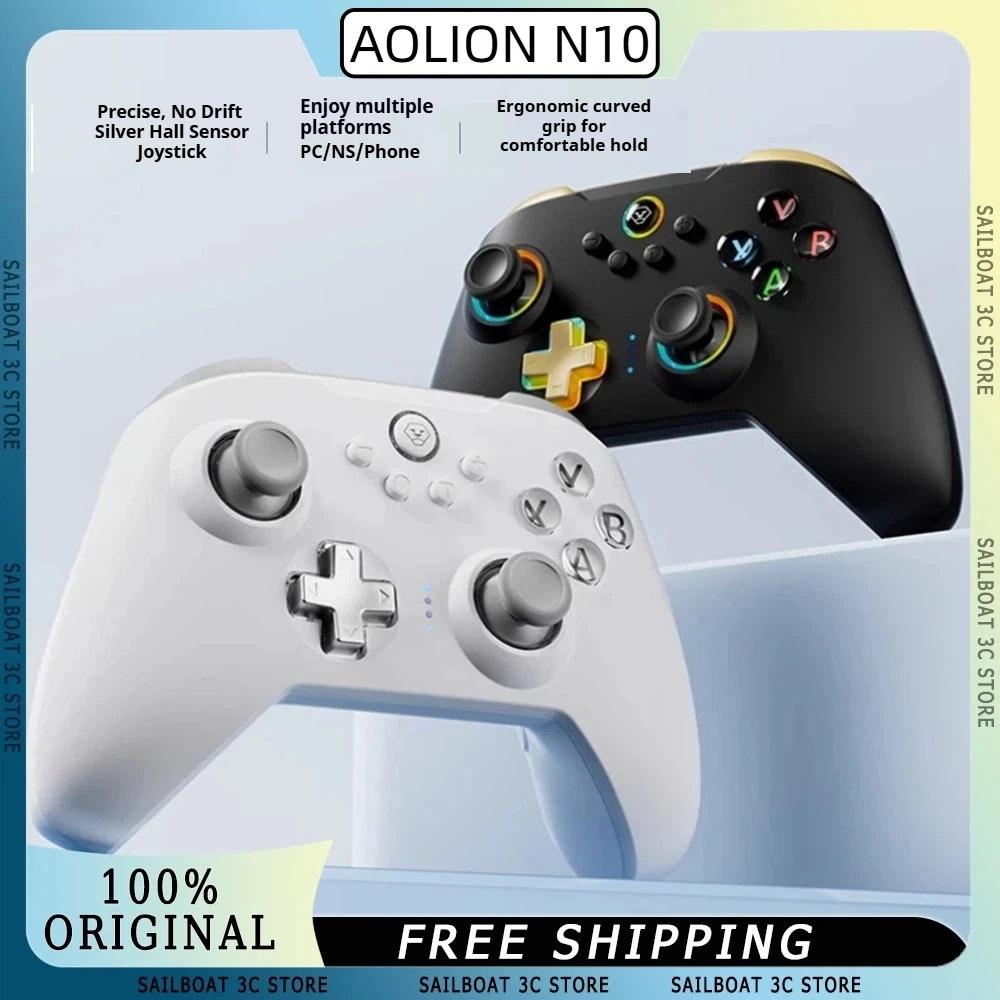 AOLION N10 Bluetooth Gaming Controller Hall Joysticks Hall Linear ...