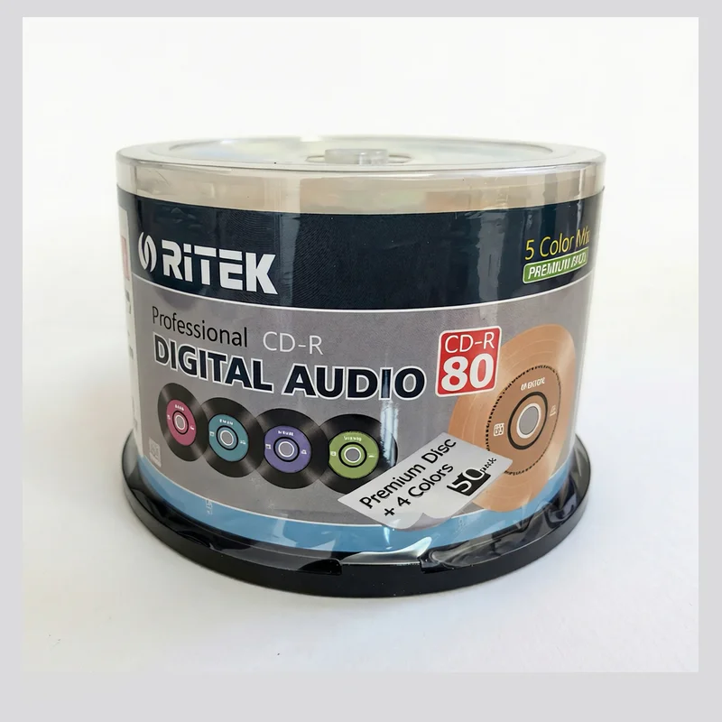 Black CD-R Blank disks Recordable 700MB 80MIN 52X 50 CD Disc Blank With ...