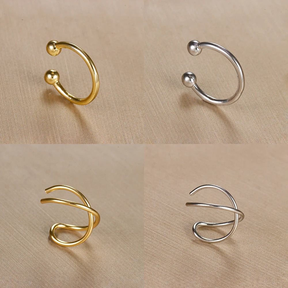 1PC-Fashion-Ear-Cuffs-Without-Piercing-Ear-Clip-Earring-Simple-Non ...