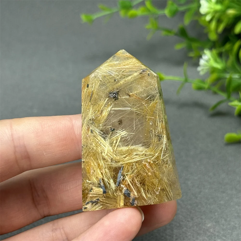 Natural-Golden-Hair-Crystal-Obelisk-Mineral-Energy-Healing-Stone-Energy-Aura-Meditation-Wand ...