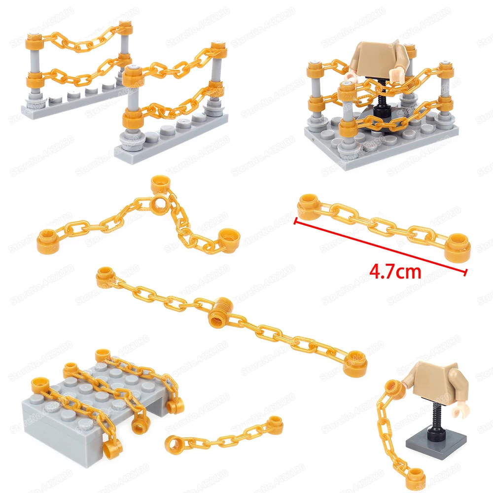 Gold-Short-Chain-4-7cm-Building-Block-Build-Connect-Moc-Weapons-Figures ...