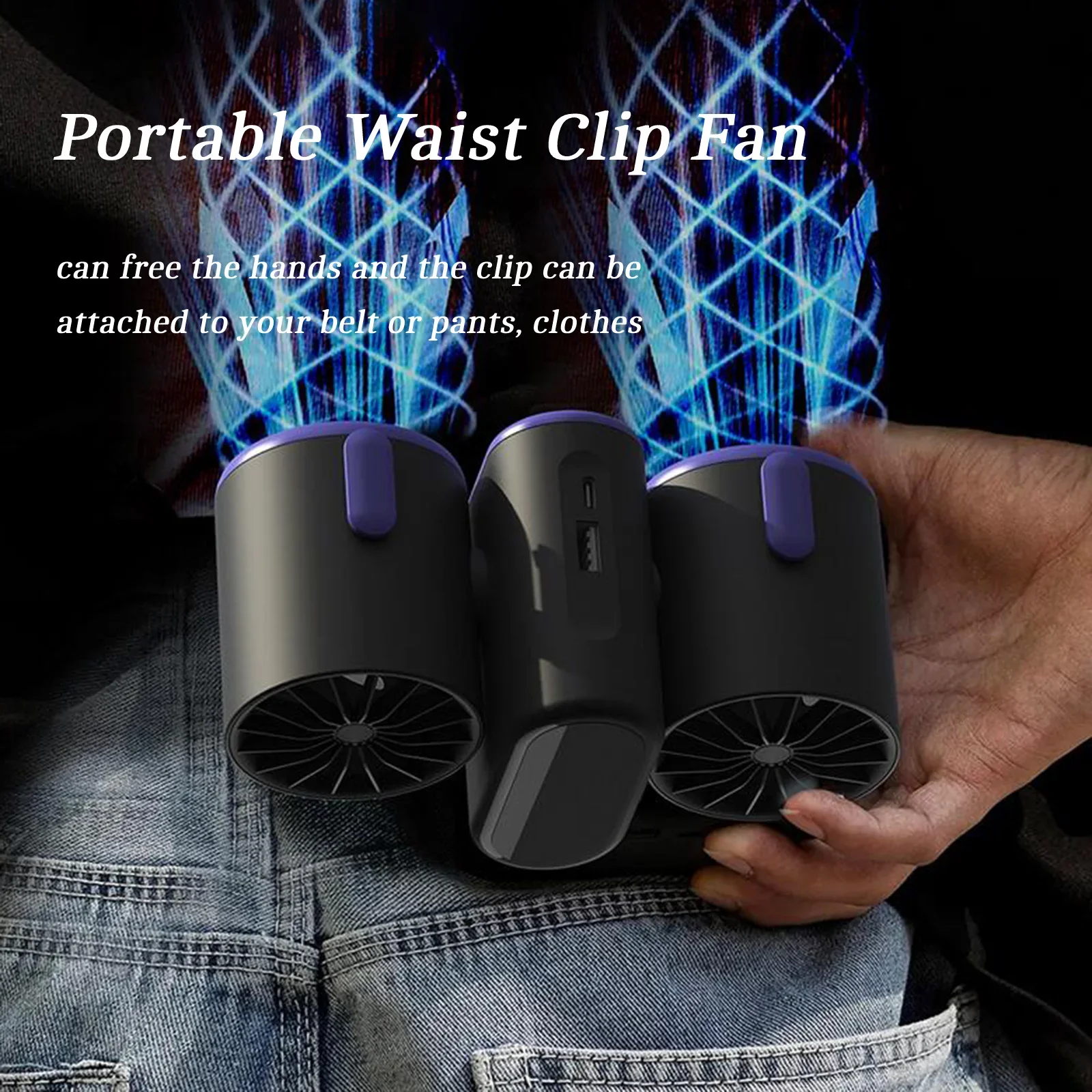 Portable-Waist-Clip-Fan-Cooling-Fan-Dual-Head-with-Light-USB-Charging-3 ...
