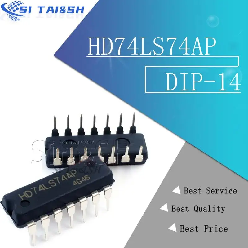 10PCS-HD74LS74AP-DIP14-HD74LS74-DIP-SN74LS74AN-DIP-14-74LS74-SN74LS74N ...
