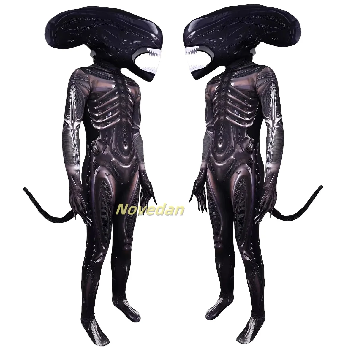 Alien Xenomorph Costume Kids Adult Sci-Fi Movie Romulus Head Mask Suit ...