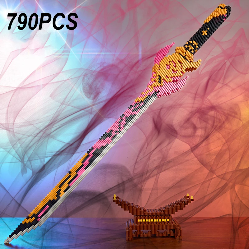 790PCS-Samurai-Sword-Building-Blocks-Classic-Anime-Katana-Weapon-Model ...