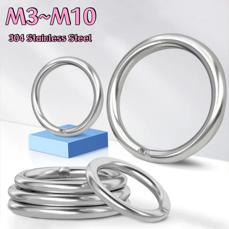 M3M4M5M6M8M10 Heavy Duty Welded Round Rings Solid O Ring For Rigging ...