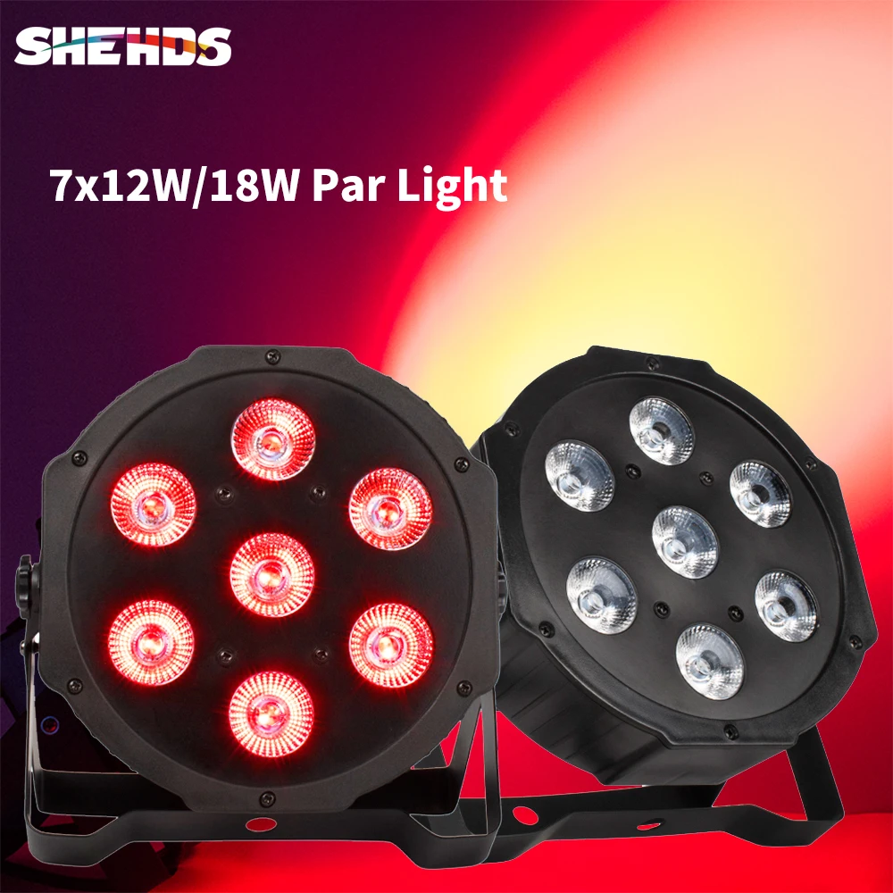 SHEHDS-LED-2-4-8-PCS-7x12W-18W-RGBWA-UV-Par-Light-with-DMX512-Stage ...