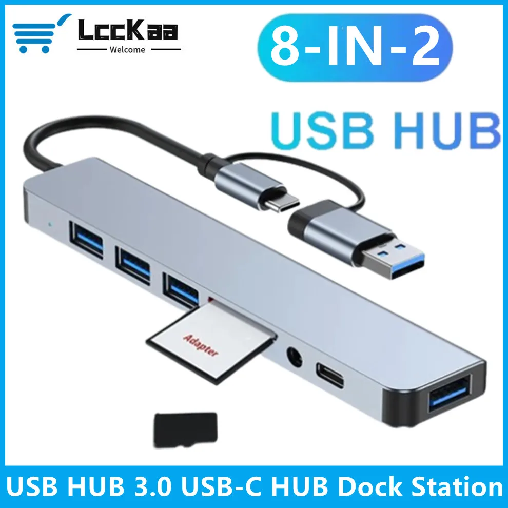 USB-HUB-3-0-Type-C-Hub-Concentrator-Docking-Station-Adapter-SD-TF-Card ...
