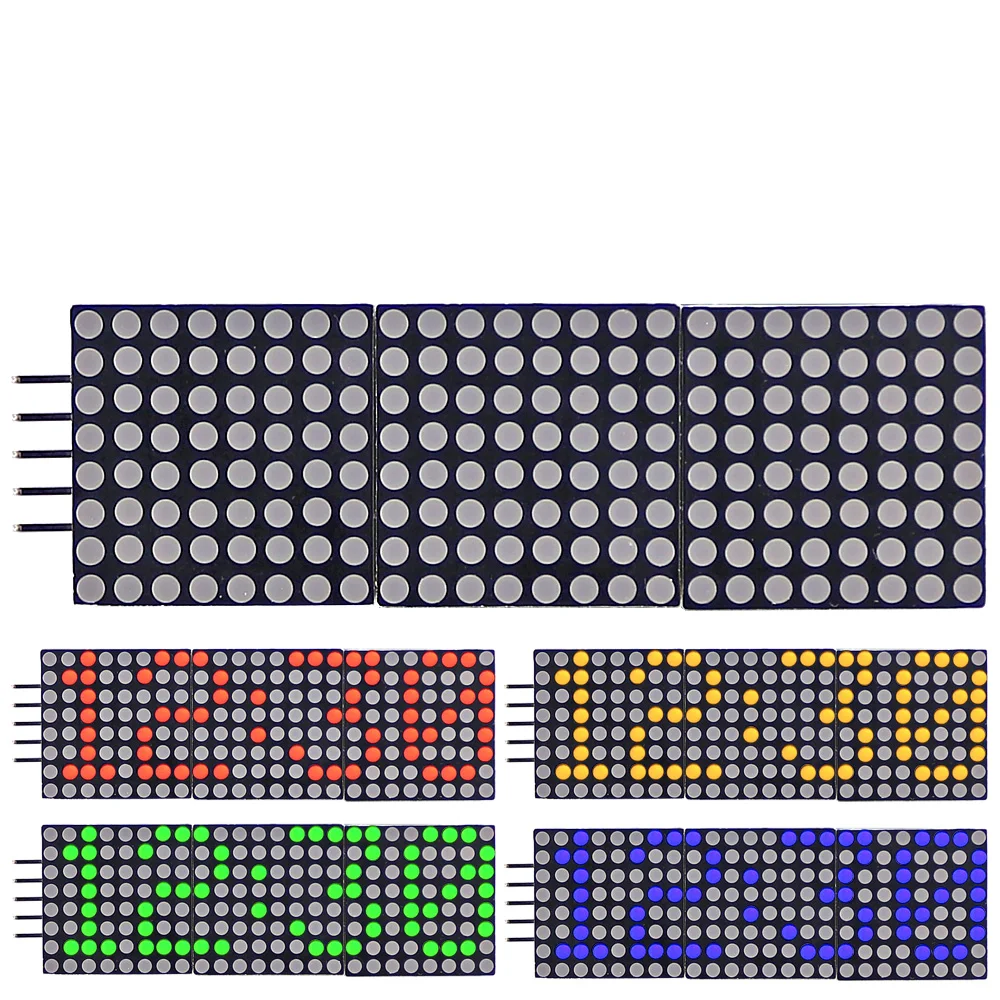 Red /Yellow /Green /Blue LED Dot Matrix 0.8 inch 8 * 24 Cascadable ...