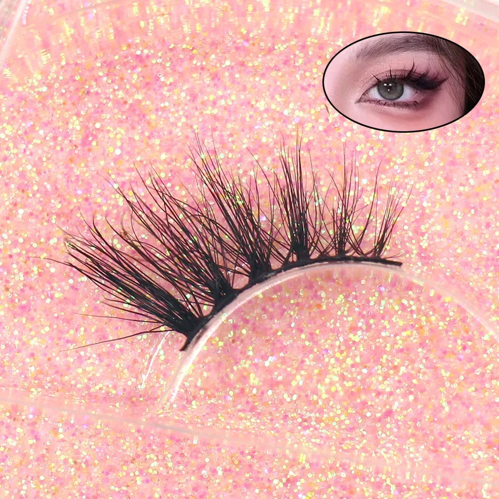 Half Eey Lashes Soft Mink Lashes Reusable Foxy Eyes False Eyelashes ...