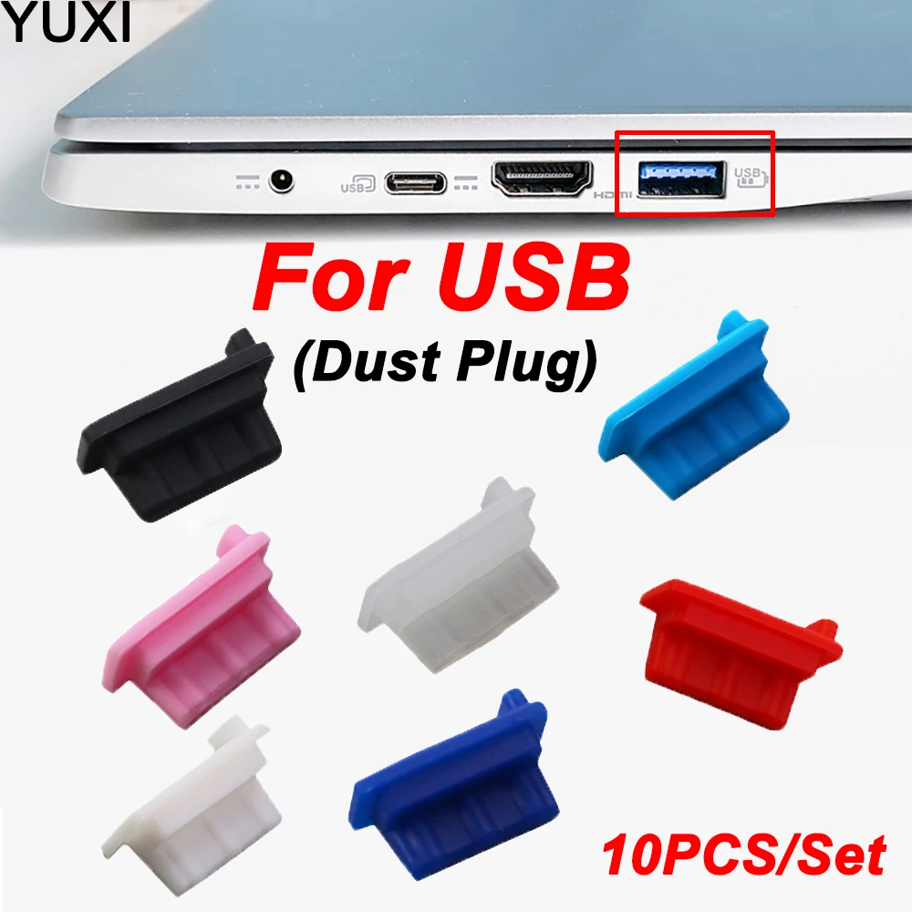 YUXI Tapa de puerto de cargador USB, Protector de silicona a prueba de ...