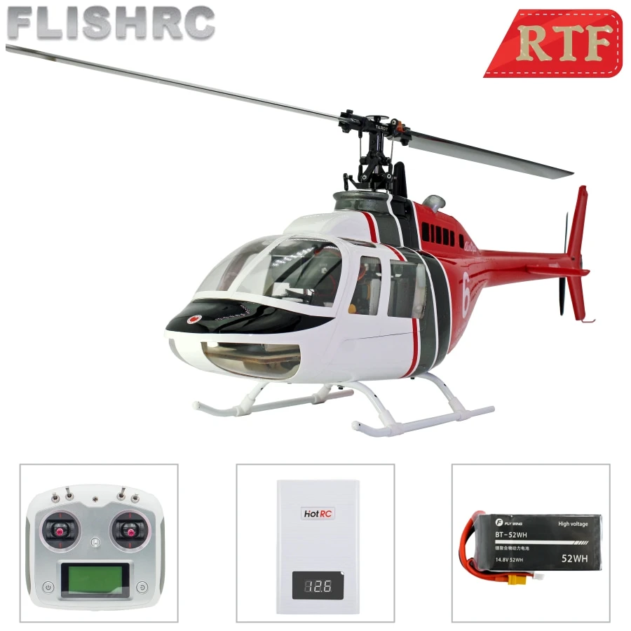 In Stock Flishrc 450 Scale Fuselage Bell 206 Tow Rotor Blades 6ch ...