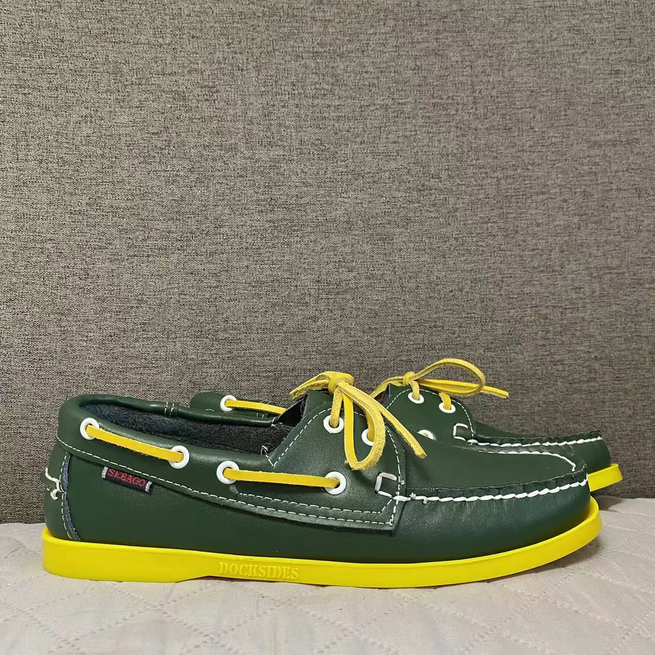 Men-Authentic-Sebago-Docksides-Shoes-Premium-Leather-Moc-Toe-Lace-Up ...