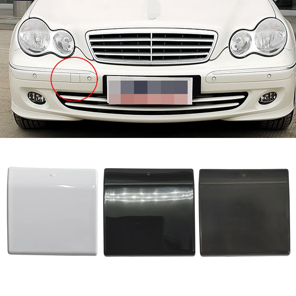 For-Mercedes-W203-Car-Front-Bumper-Tow-Hook-Cover-Cap-Black-For-Benz-C ...