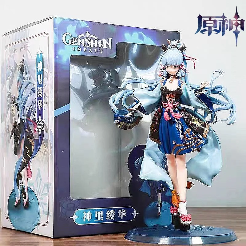 25cm Genshin Impact Kamisato Ayaka Figure Anime Action Figurine ...
