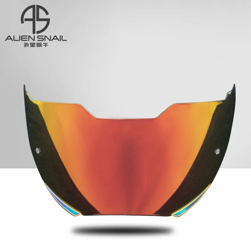ALIEN-SNAIL-Motorcycle-Full-Face-Helmet-Lens-Red-Gold-Plated-Anti-UV-PC ...