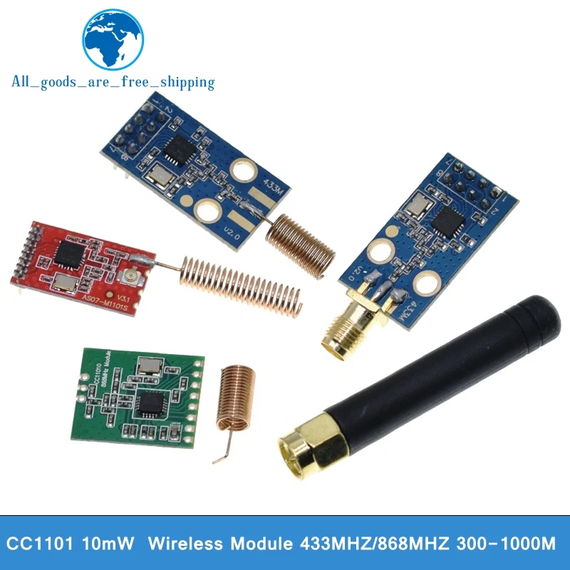 TZT-CC1101-10mW-Wireless-Module-433MHZ-868MHZ-300-1000M-Long-Distance-Transmission-With-SMA ...