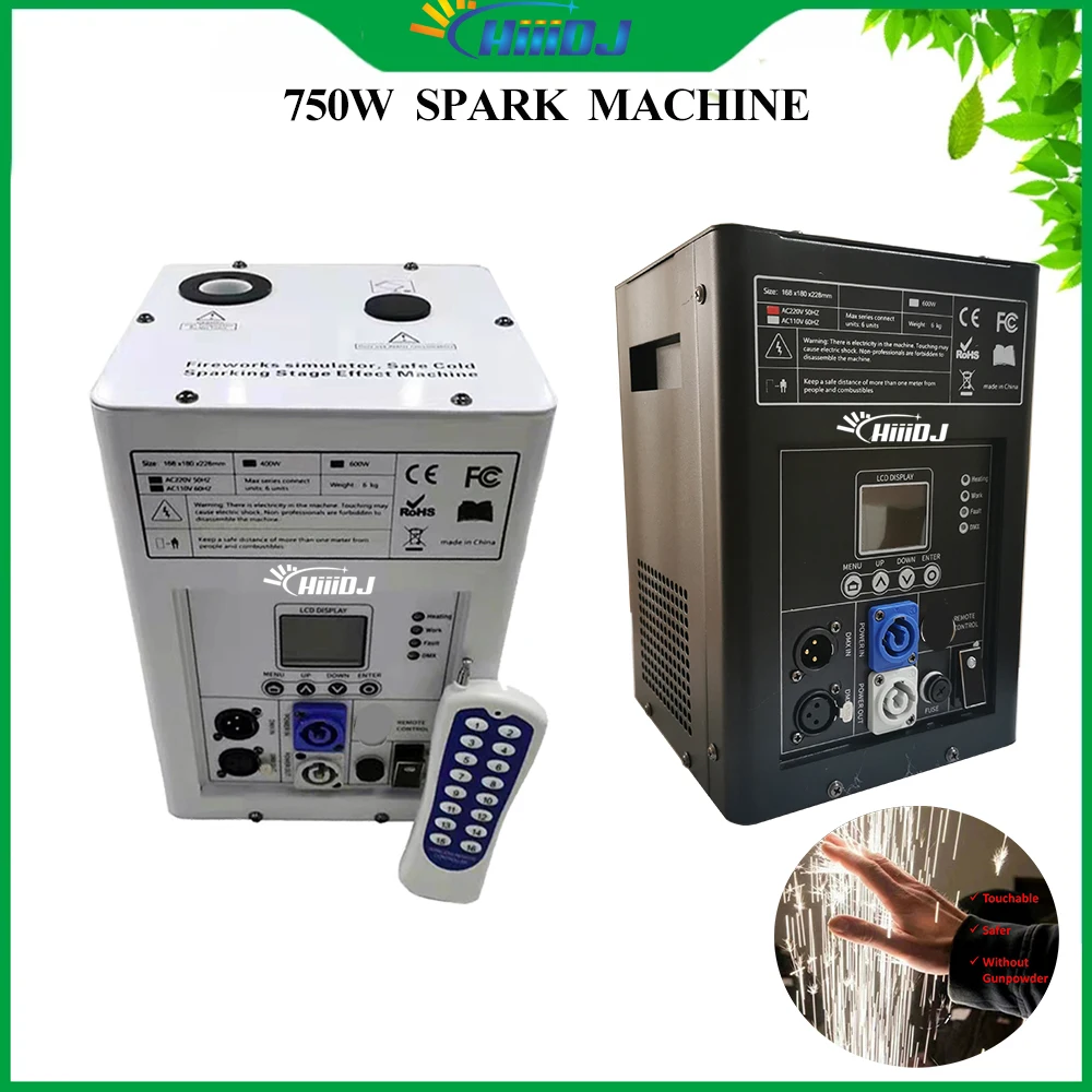 0 Tax 750W Cold Sparks Machine Flightcase Indoor Outdoor DJ Party ...