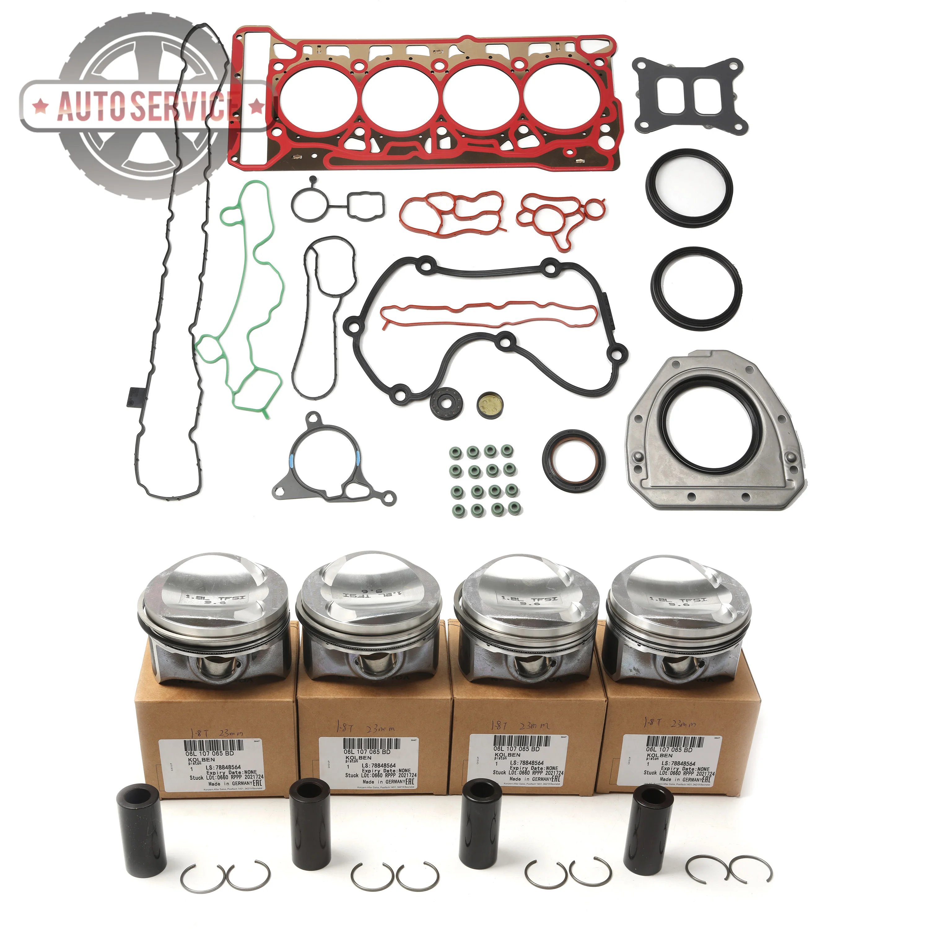새로운 06H 107 065 CP 06L 103 383 B EA888 엔진 가스켓 수리 및 피스톤 키트, 아우디 A3 A4 VW 비틀 파사트 골프 스코다 06J 103 ...