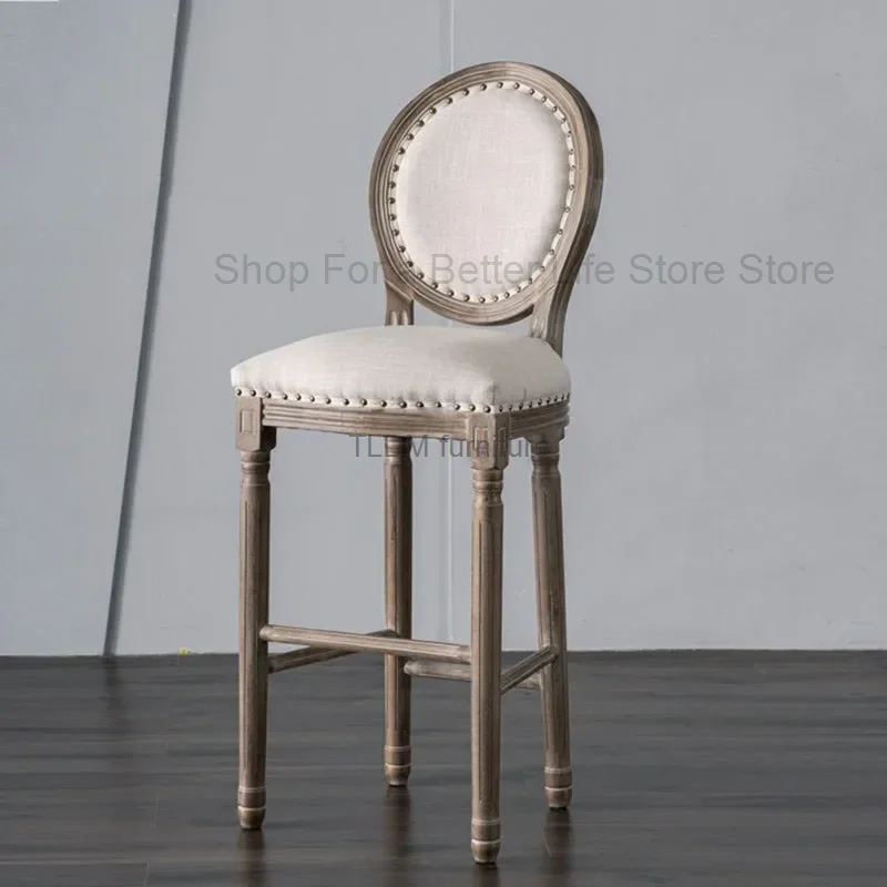 Antique-Bar-Stools-Home-Bar-Furniture-American-Solid-Wood-Bar-Chairs ...