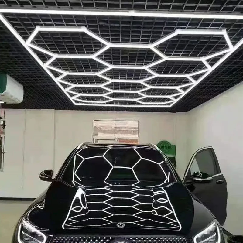 The-High-Quality-6000K-Garage-Hexagonal-Car-Workshop-LED-Detailing ...