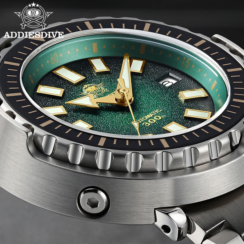 ADDIESDIVE Men's Diver's 300m Waterproof Sapphire Glass NH35 Tuna Men ...