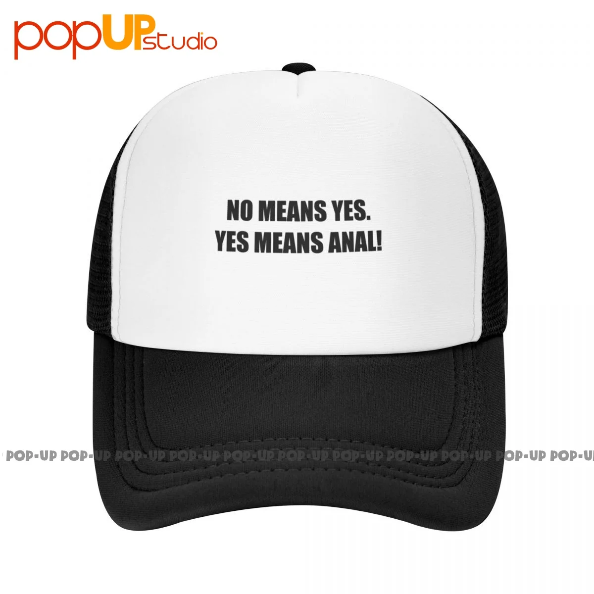 No Means Yes. Yes Means Anal! Offensive Sexual Baseball Cap Breathable ...