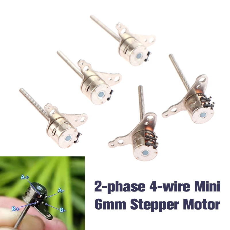 5PCS-2-phase-4-wire-Micro-Mini-Miniature-6mm-Stepper-Motor-Stepping ...
