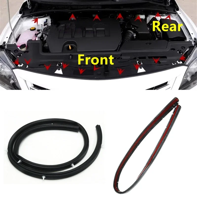 Car Front Engine Bonnets Cover Waterproof Rubber Seal Strip Bonnet Hood ...