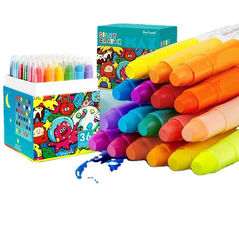 Large-capacity-Silky-Crayon-Set-for-Students-with-Non-dirty-Hands ...