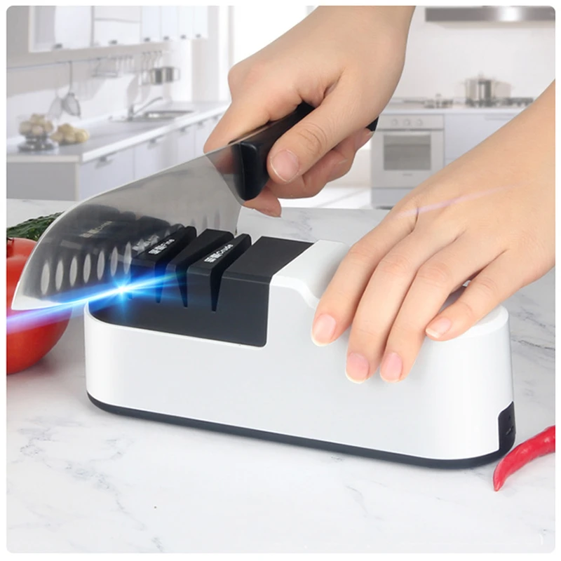 Electric Knife Sharpener High Precision Home Small Fast Knife Sharpener ...