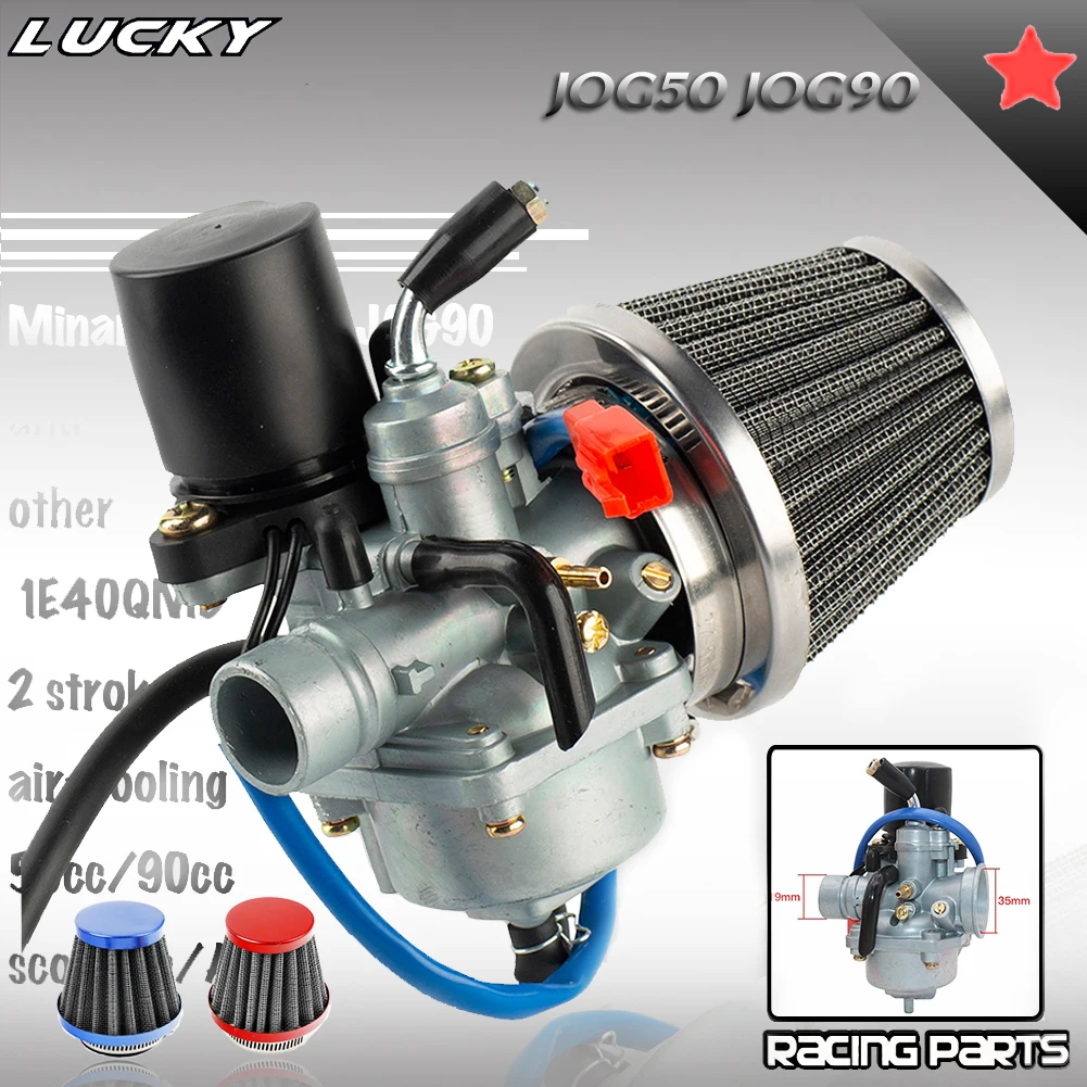19mm-Carburetor-With-Air-Filter-For-2-Stroke-50cc-90cc-Scooter-Moped ...