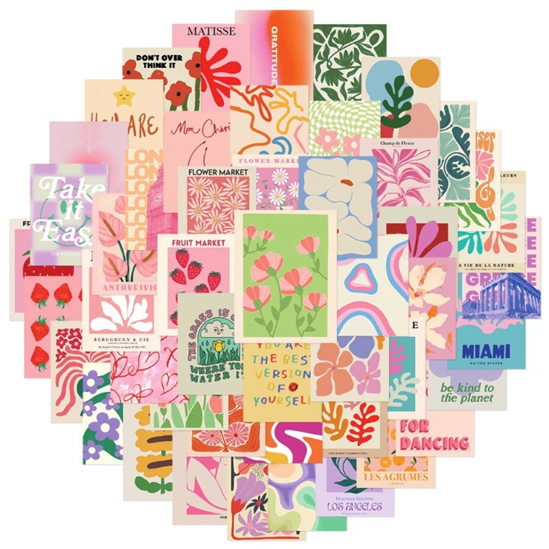 50Pcs-Cute-Preppy-Stickers-Pack-for-Girls-Women-Kids-Vinyl-Waterproof ...