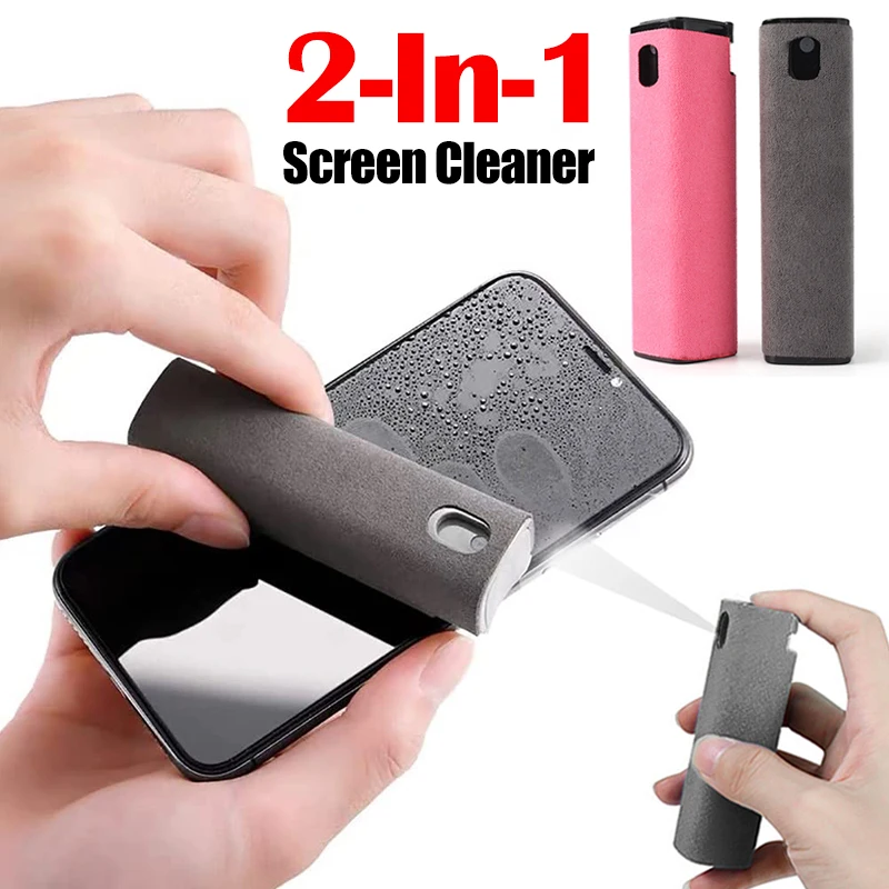 2 In 1 Phone Screen Cleaner Spray Computer Phone Screen Dust Removal ...